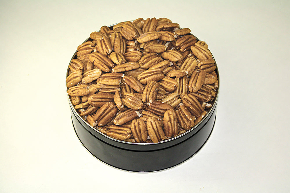 12C - Simply Superb Pecans - 1 1/2 lb. Holiday Tin – Vending Nut Co